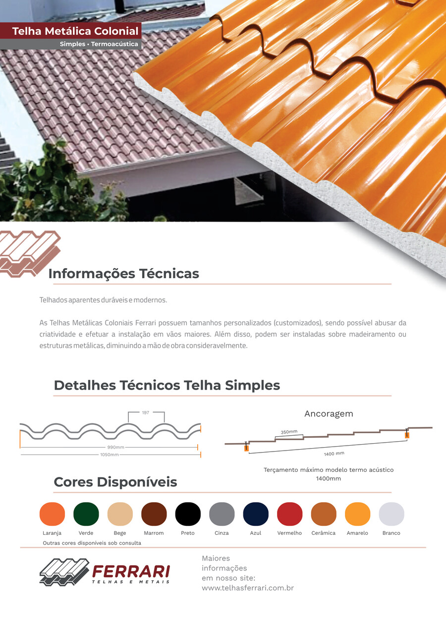 Catálogo - Telhas Ferrari