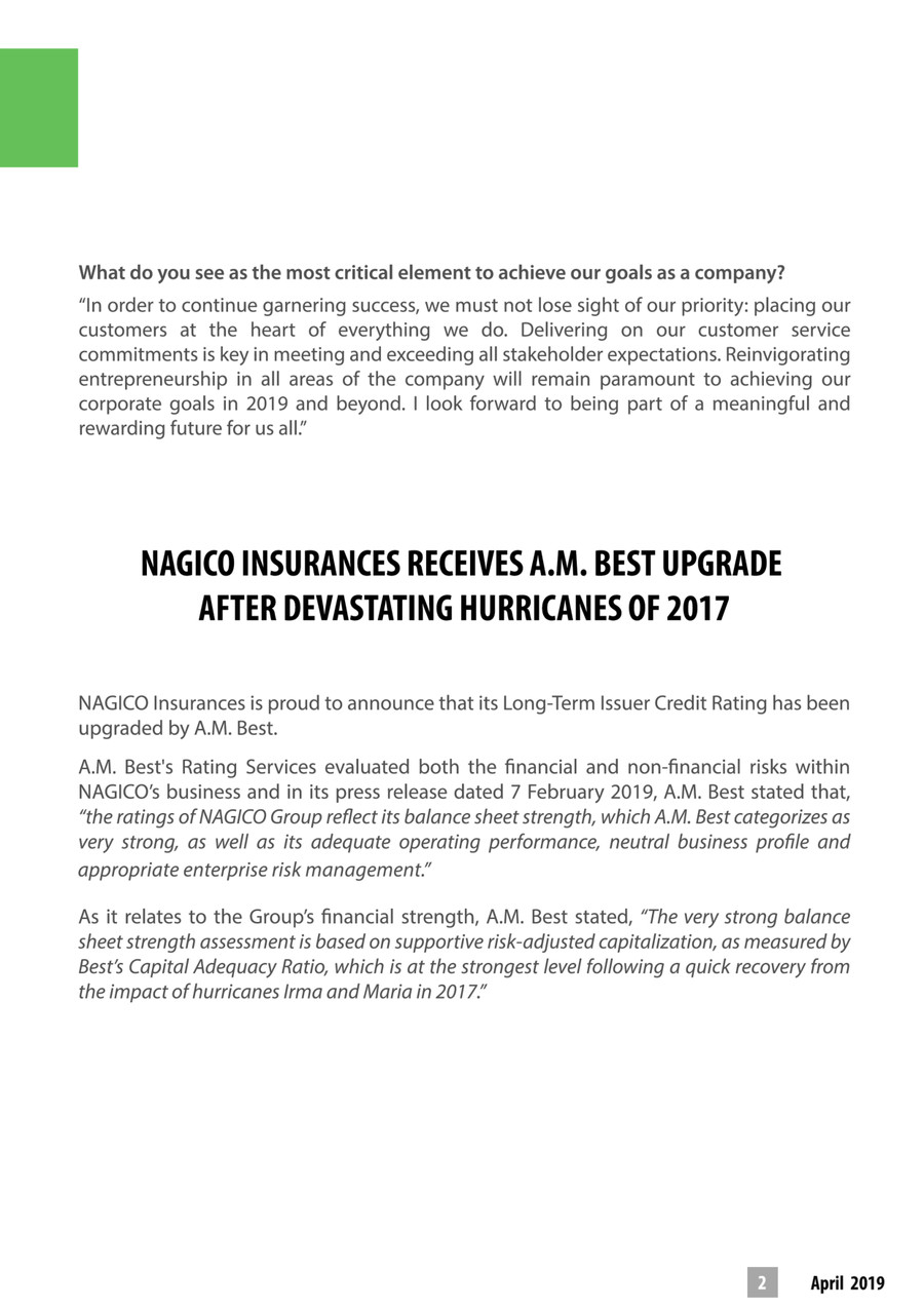 NAGICO at a Glance – October Edition - Nagico Insurances : Nagico ...