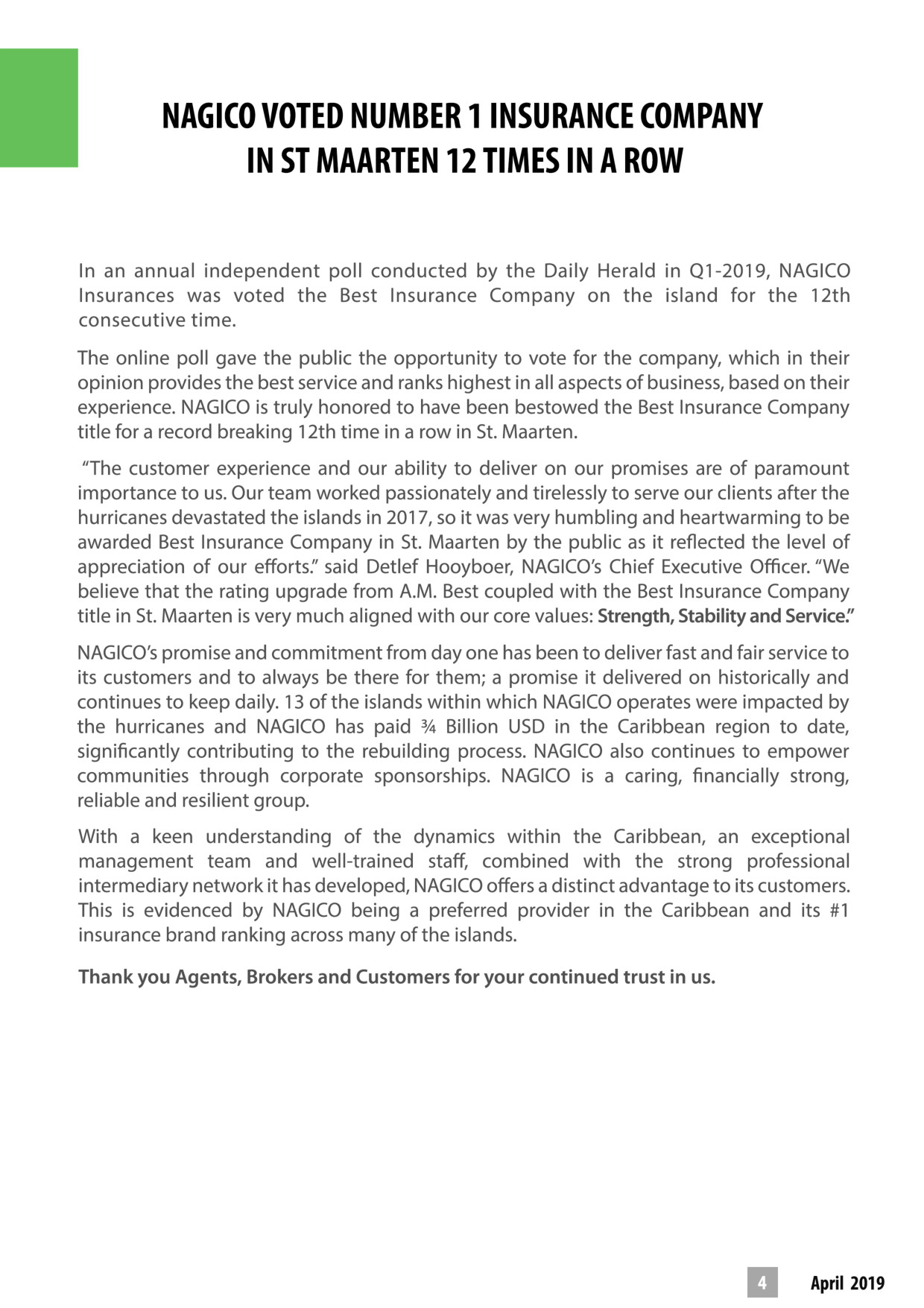 NAGICO at a Glance – October Edition - Nagico Insurances : Nagico ...