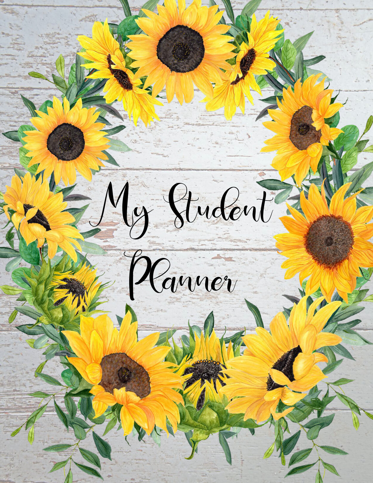 Sunflower Student Printable Planner (50 Pages)