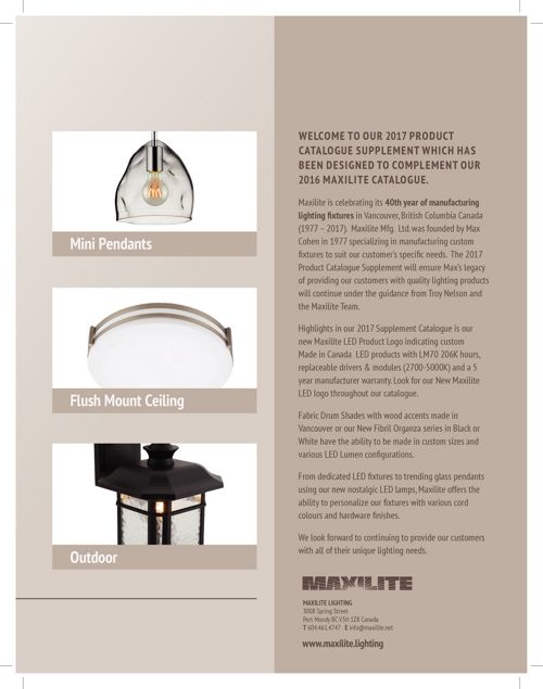 Maxilite Lighting Catalogue | Shelly Lighting