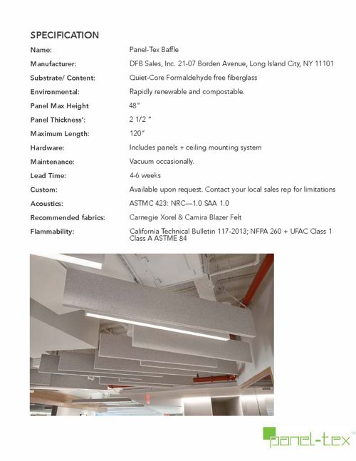 Panel-Tex Baffle - DFB Sales