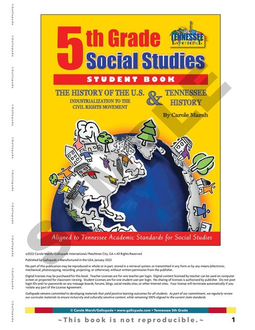 Tennessee 5th Grade Samples