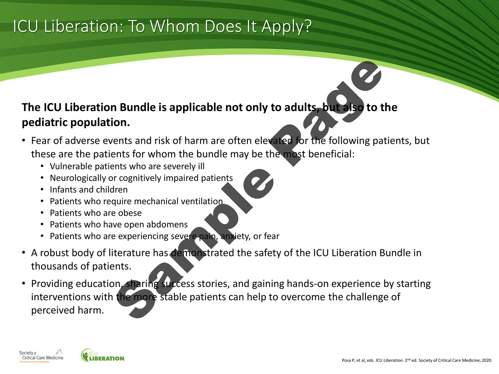 Pediatric ICU Liberation | SCCM