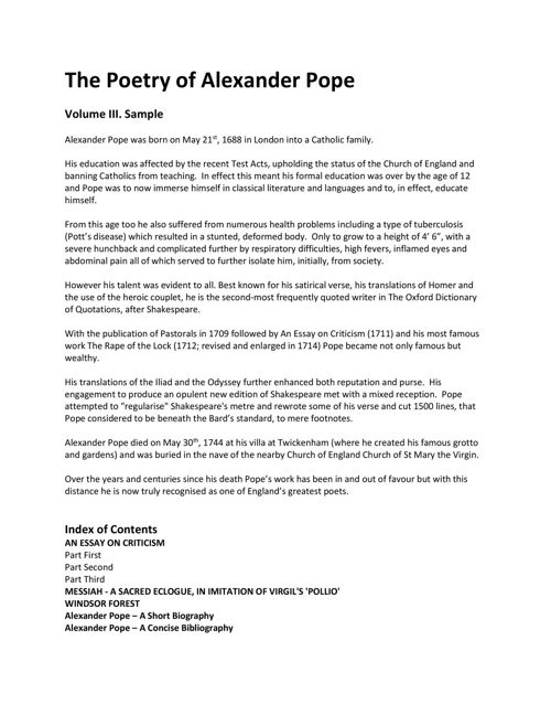 Alexander Pope Garden Poem | Fasci Garden