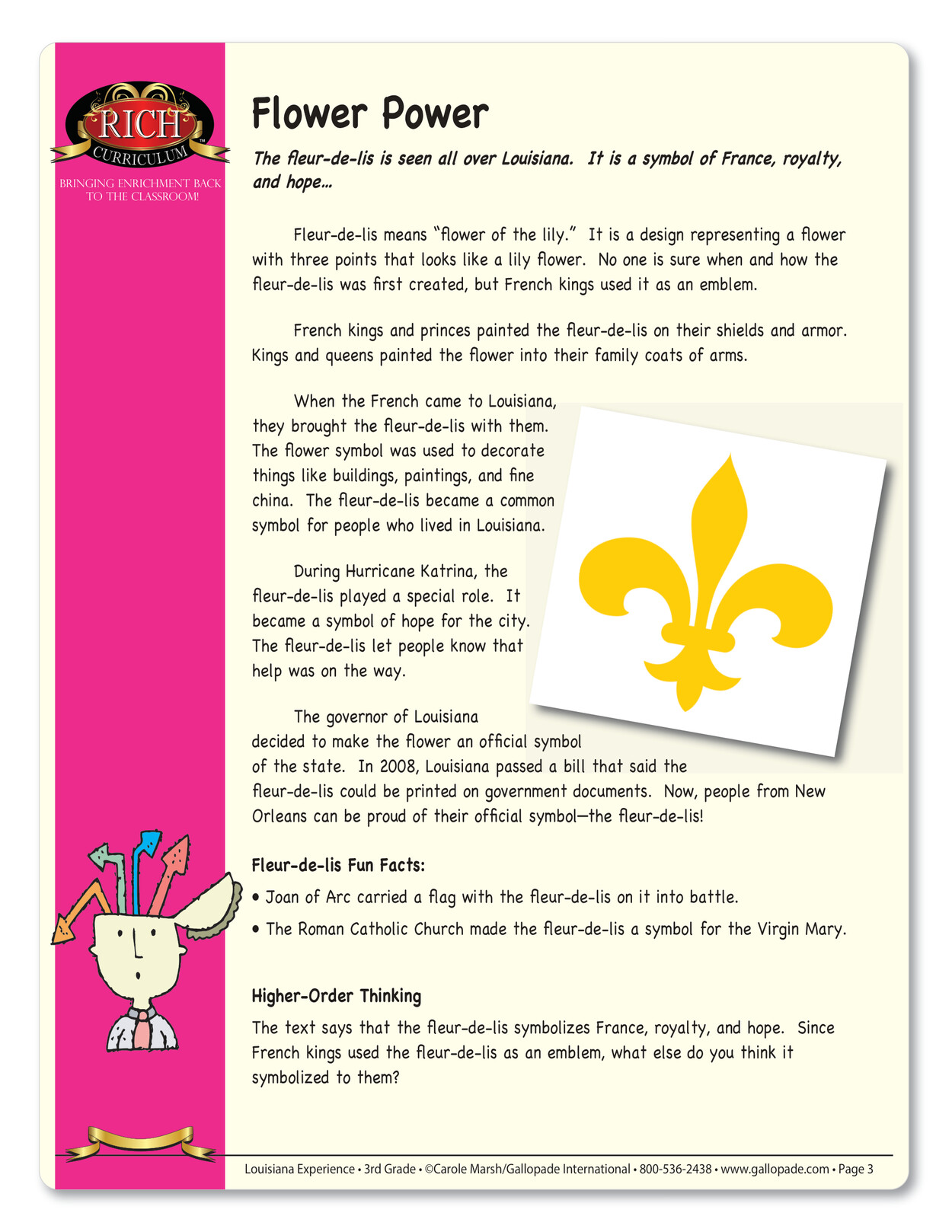 Louisiana 3rd Grade Samples