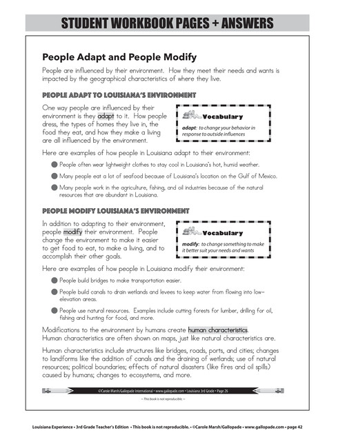 Louisiana 3rd Grade Samples