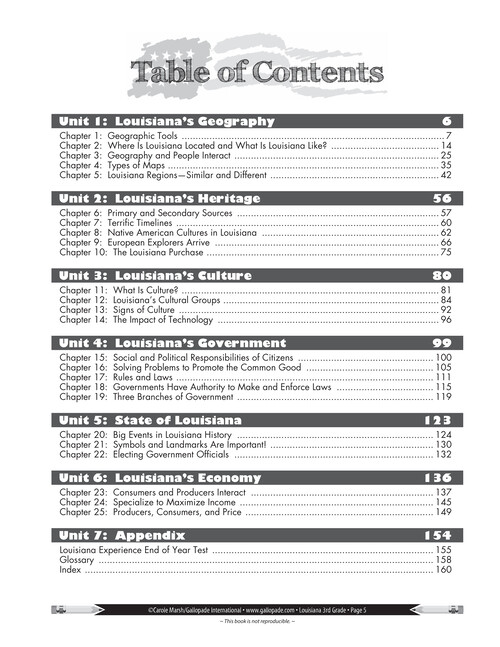 Louisiana 3rd Grade Samples