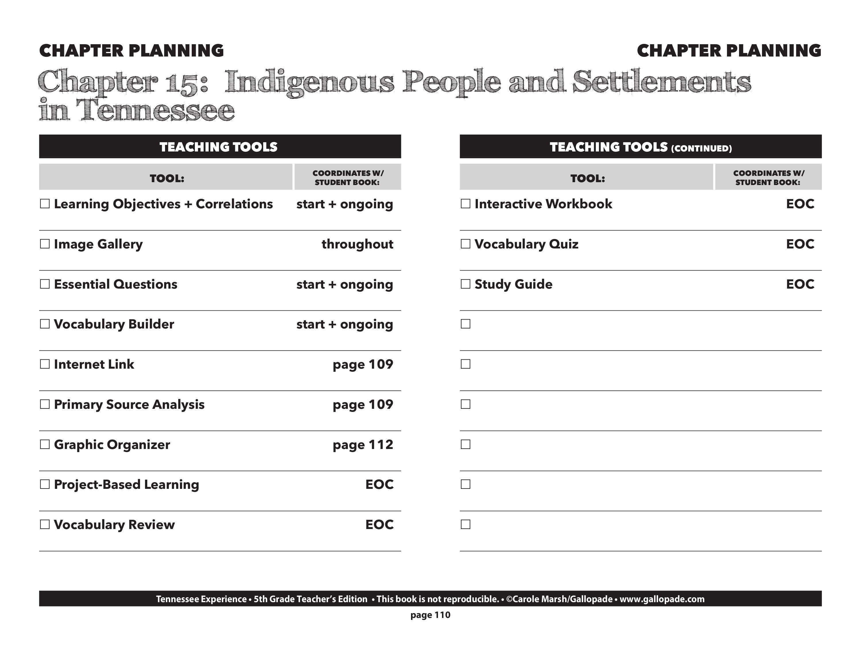 Tennessee 5th Grade Samples