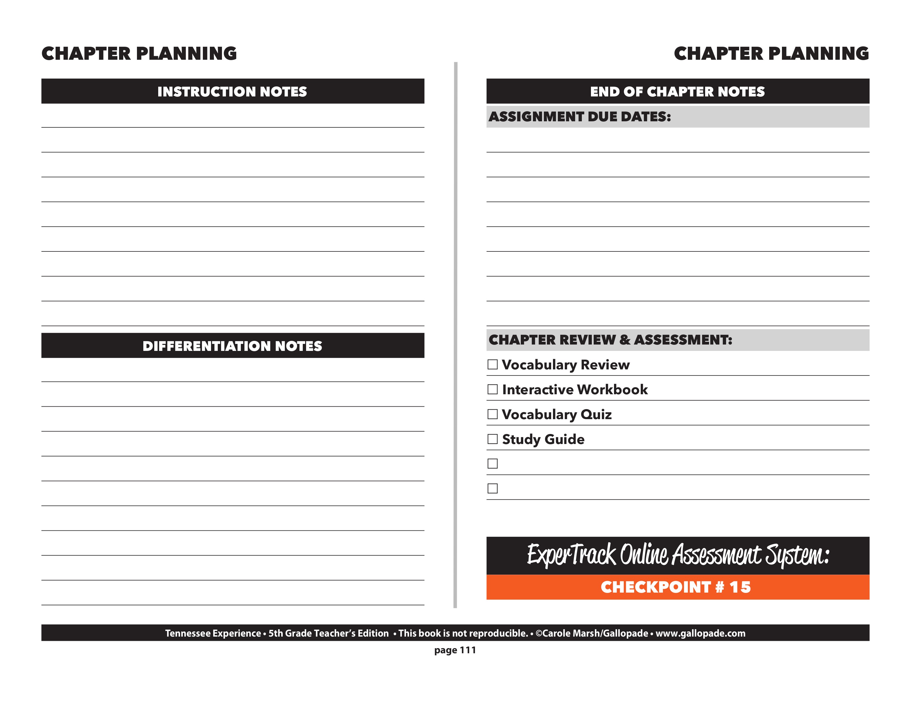 Tennessee 5th Grade Samples