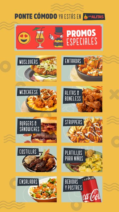 LAS ALITAS MENÚ