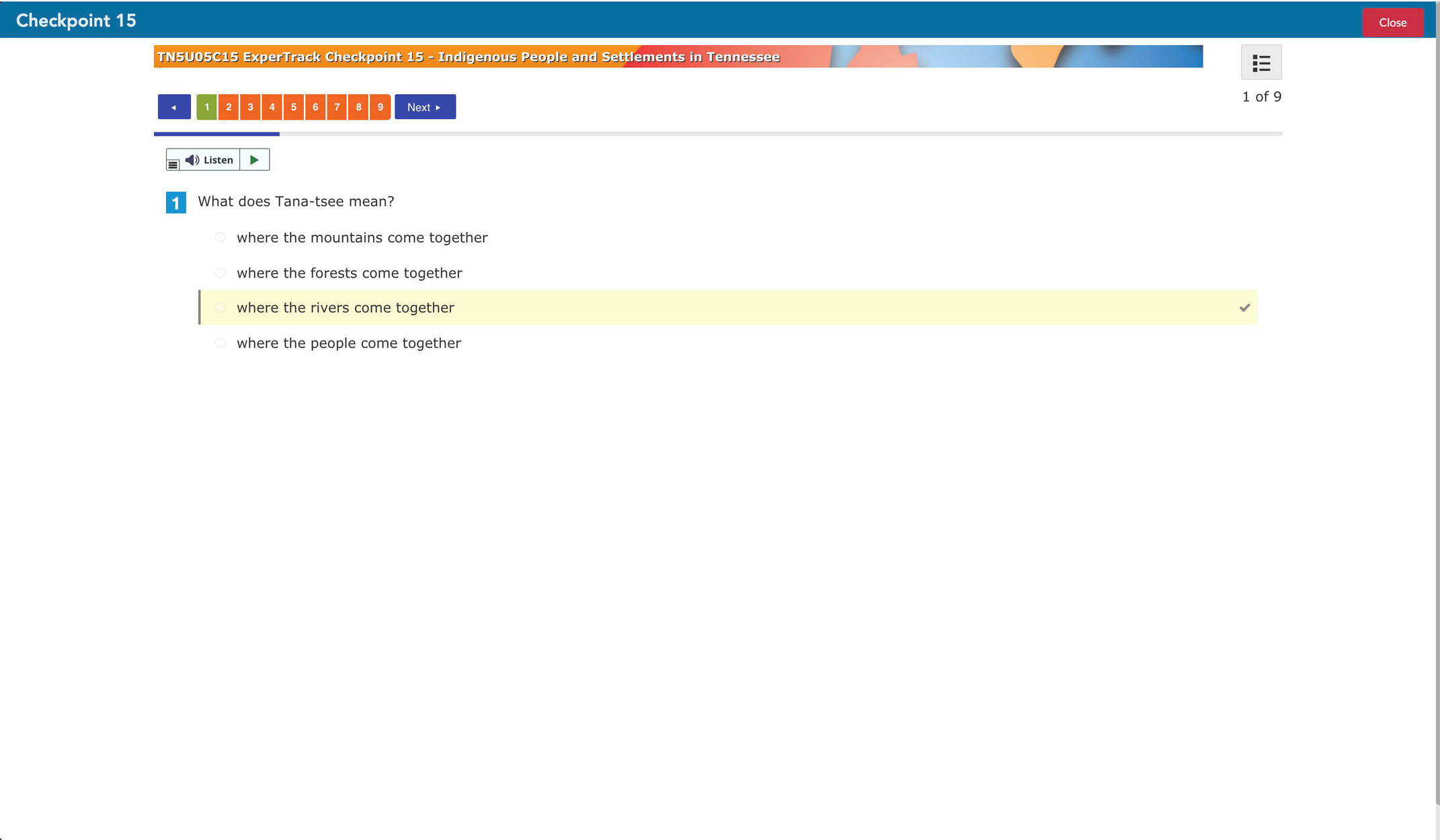 Tennessee 5th Grade Samples