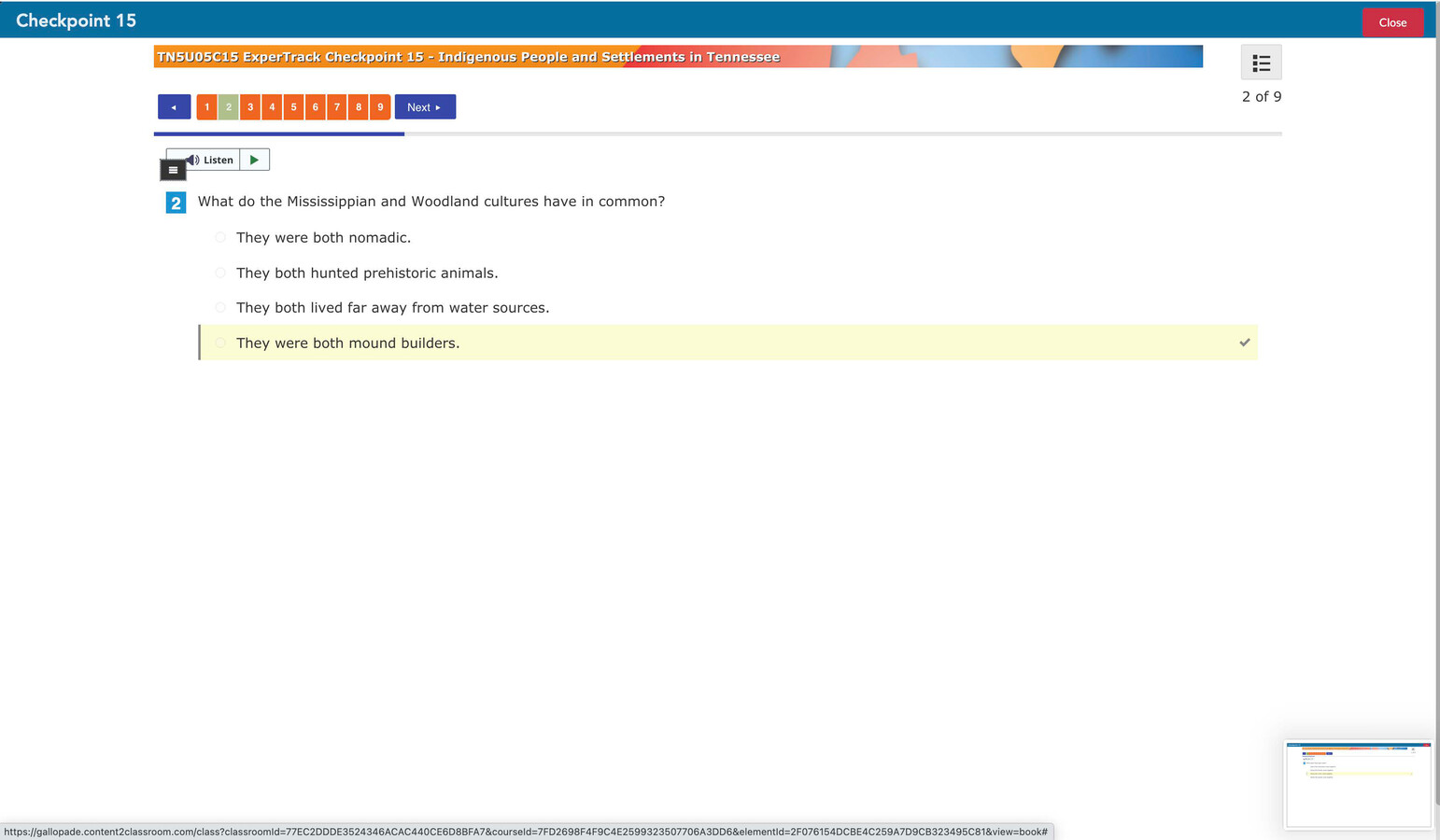 Tennessee 5th Grade Samples