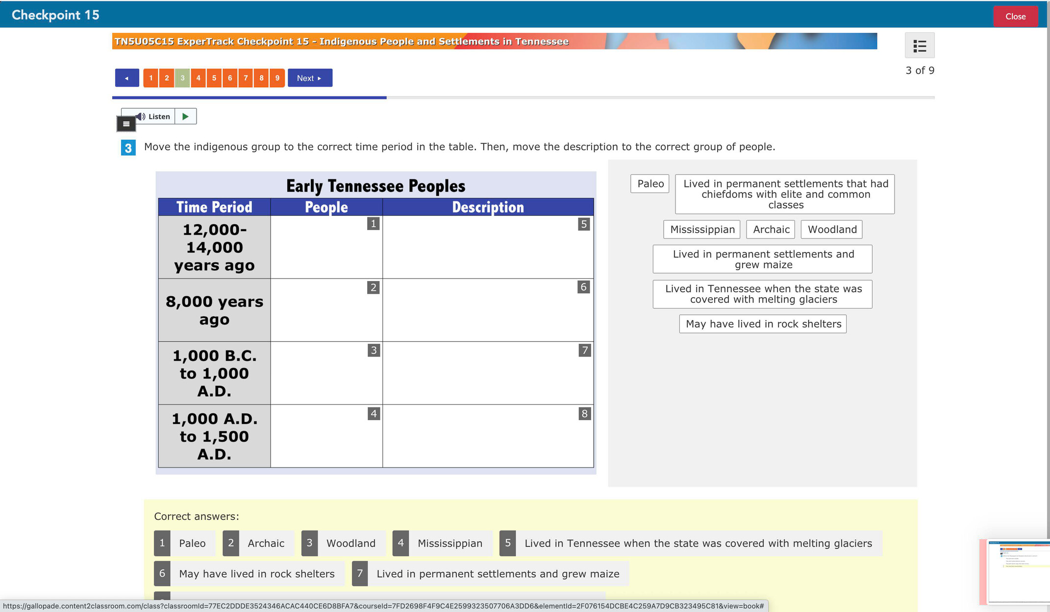 Tennessee 5th Grade Samples