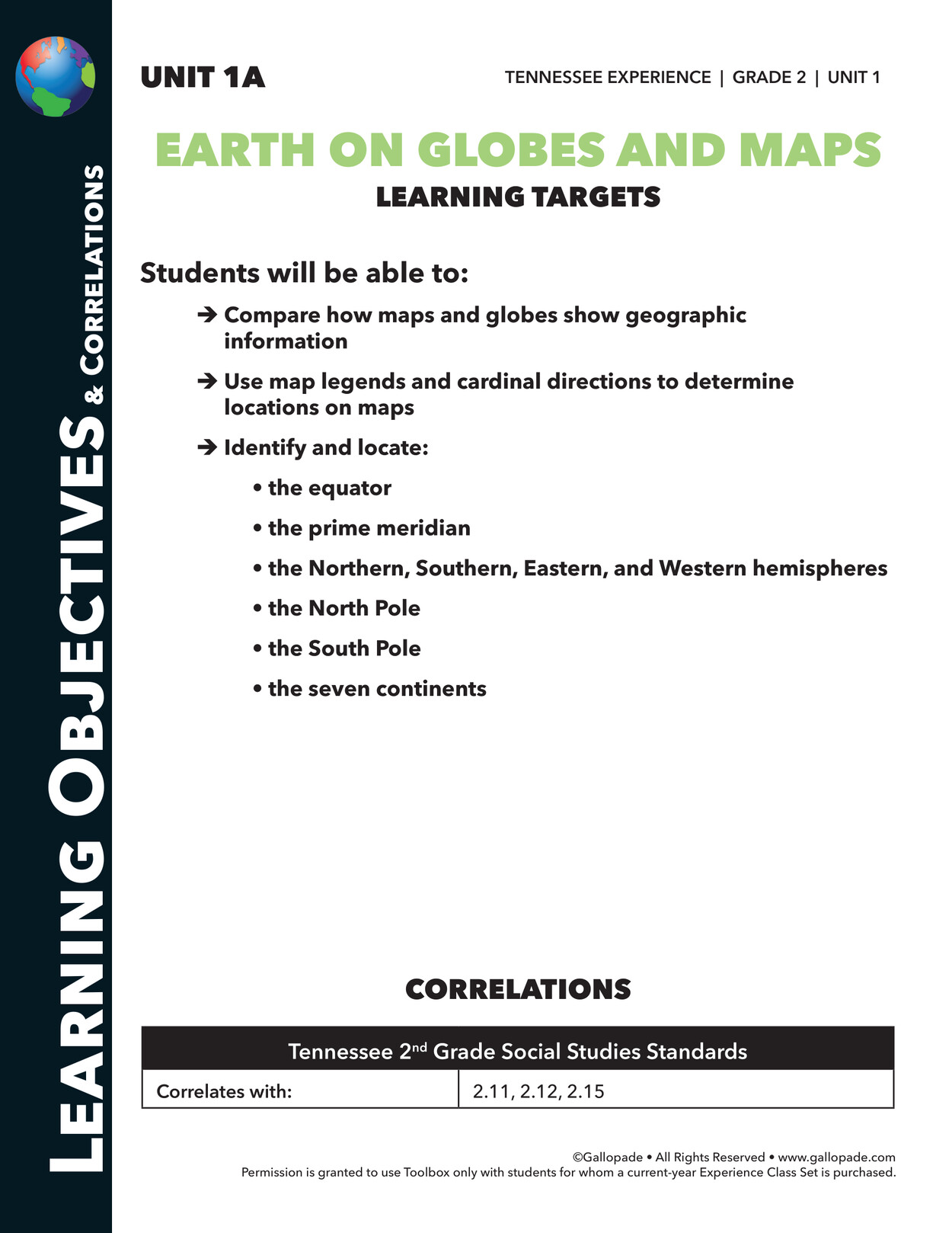 Tennessee 2nd Grade Samples