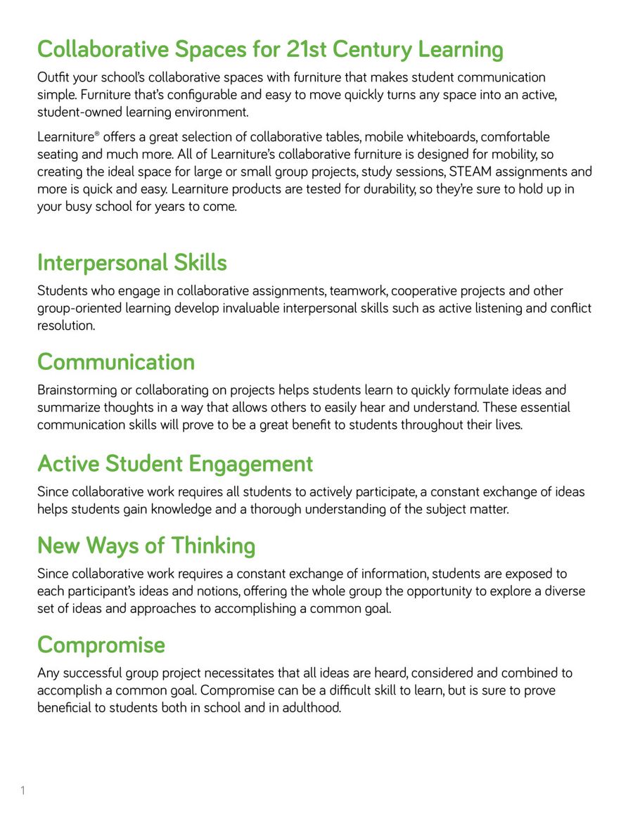 Learniture Collaborative Learning Spaces