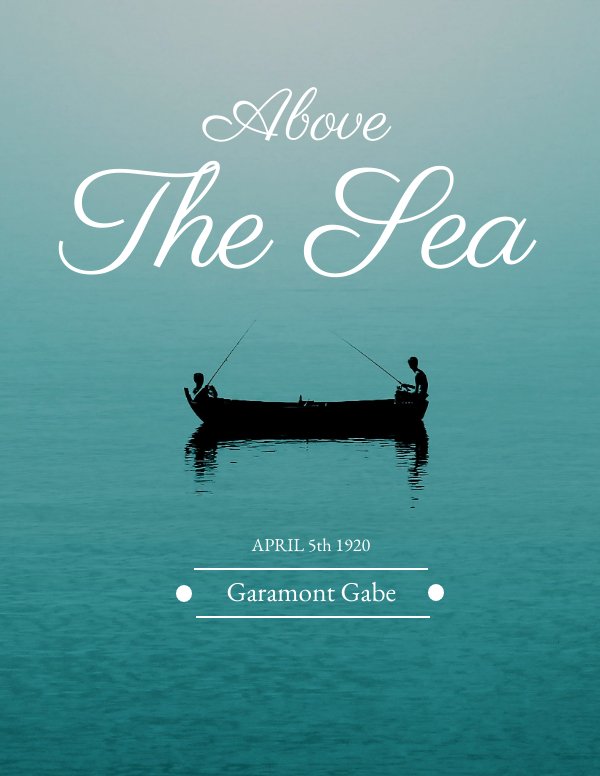 Blue Sea Book Cover Template & Design - Flipsnack
