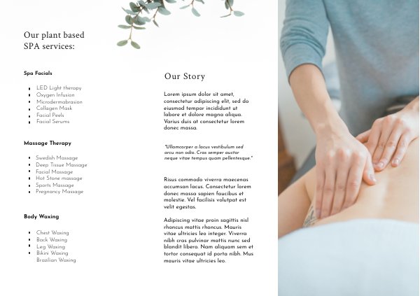 Spa Tri Fold Brochure Template - Flipsnack