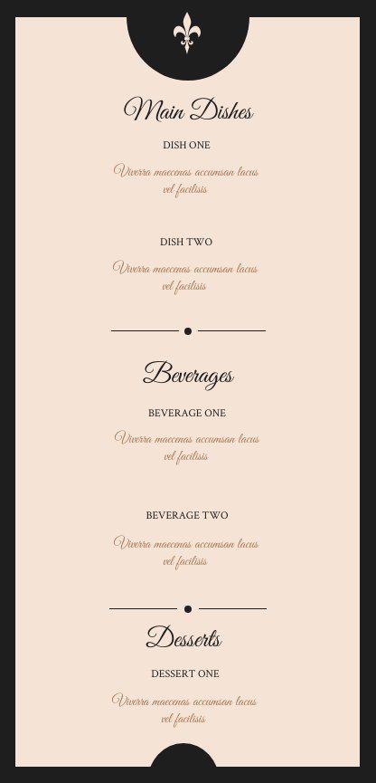 Bistro Restaurant Menu Card Template - Flipsnack