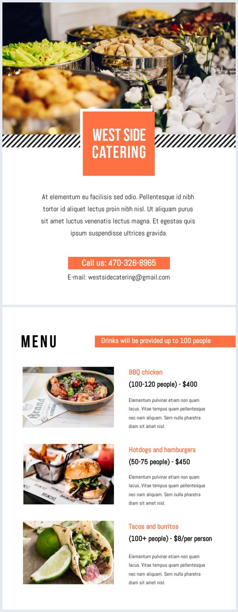 Free Elegant Catering Menu Template Flipsnack Free Elegant Catering Menu Template Flipsnack