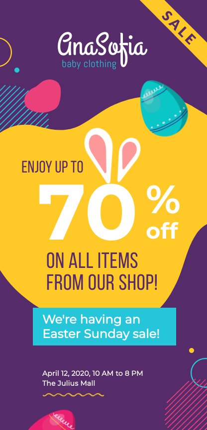 Colorful Easter Promo Flyer Template & Design - Flipsnack